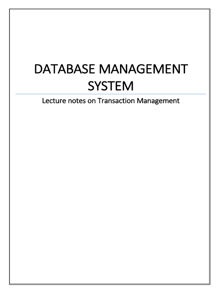 Unit-7_Class1 | Download Free PDF | Database Transaction | Databases