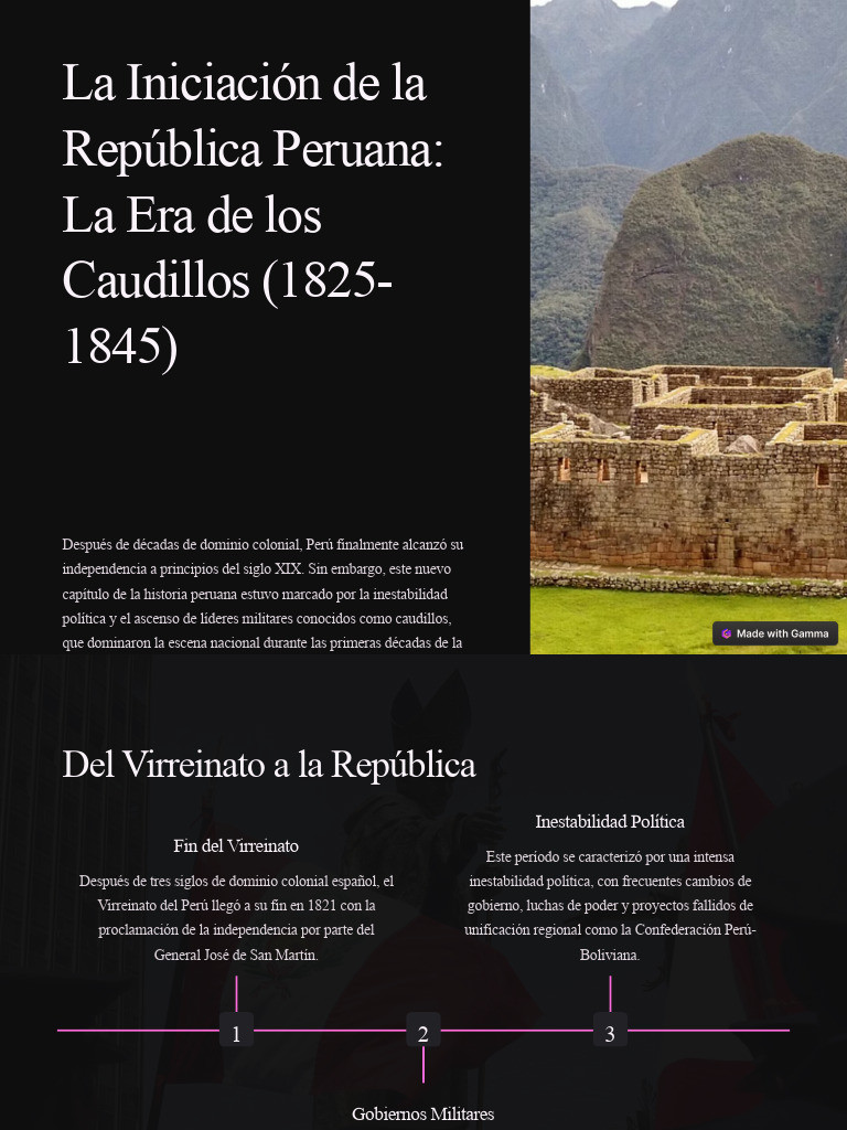 La Iniciacion de La Republica Peruana La Era de Los Caudillos 1825 1845 ...