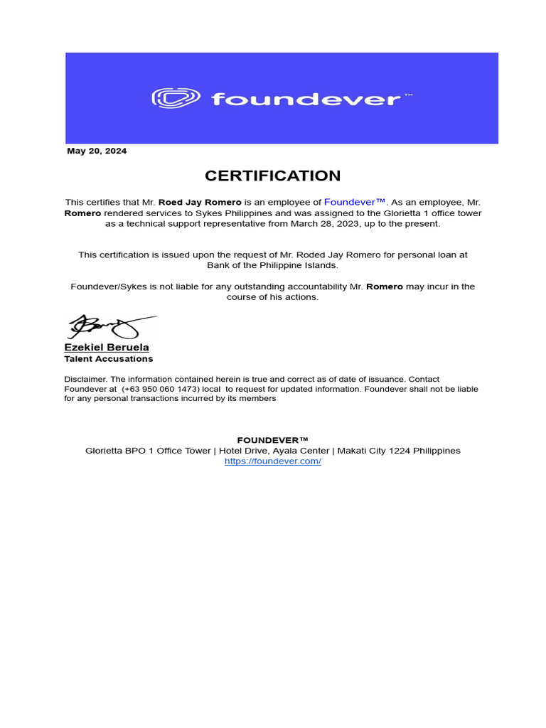 Foundever - Leave Approved | PDF | Finance & Money Management
