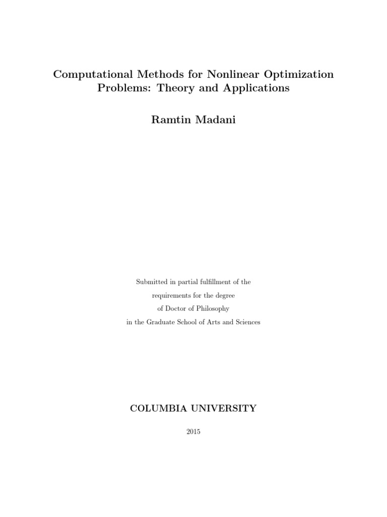 Madani Columbia 0054D 13011 | PDF | Mathematical Optimization | Numerical Analysis