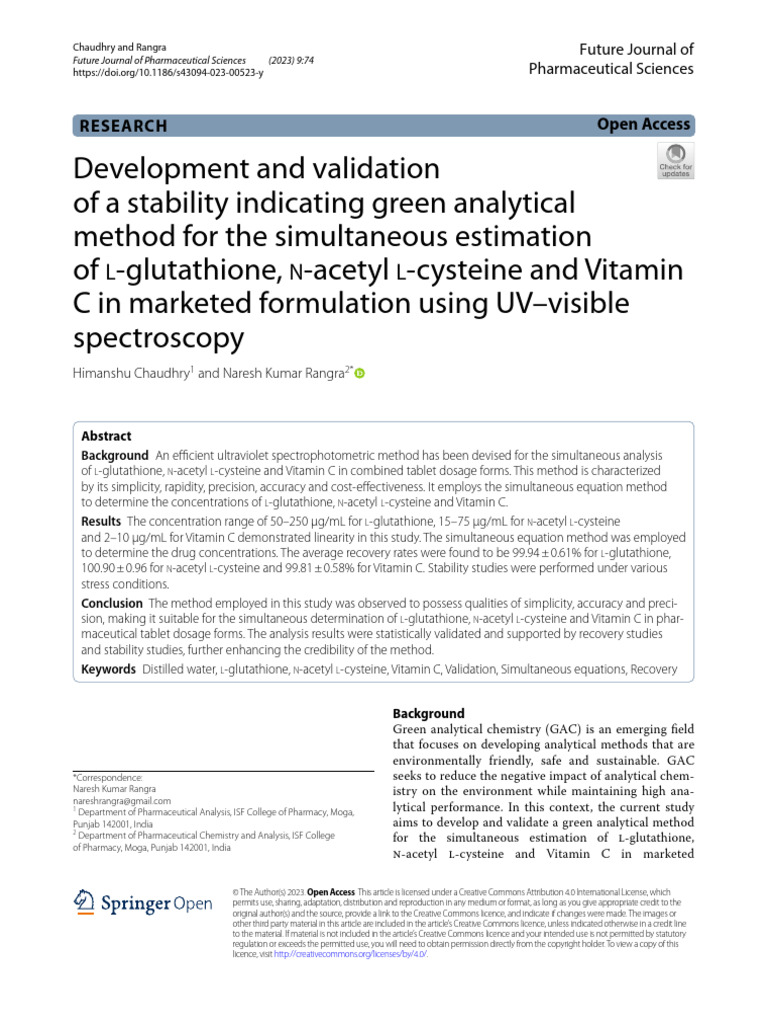 Development and Validation of A Stability Indicati | PDF | Detection Limit | Chemistry