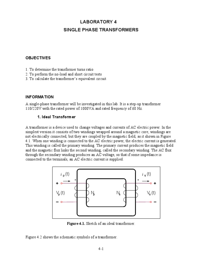 Single Phase Transformer | PDF | Transformer | Alternating Current