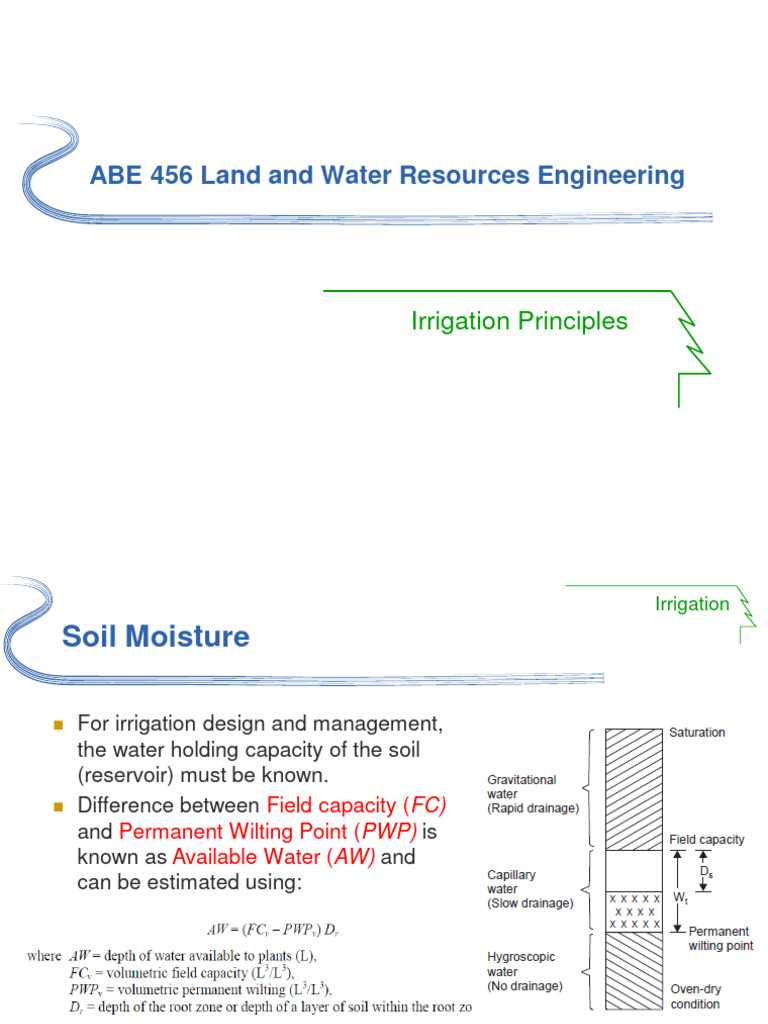 Lecture Irrigation Principles & Design | Download Free PDF | Irrigation ...