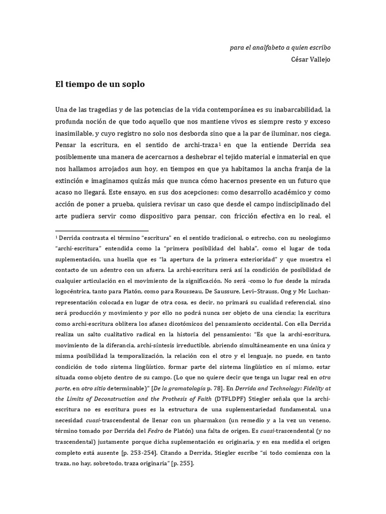 El Tiempo De Un Soplo Luz Mar a Bedoya PDF Arist teles