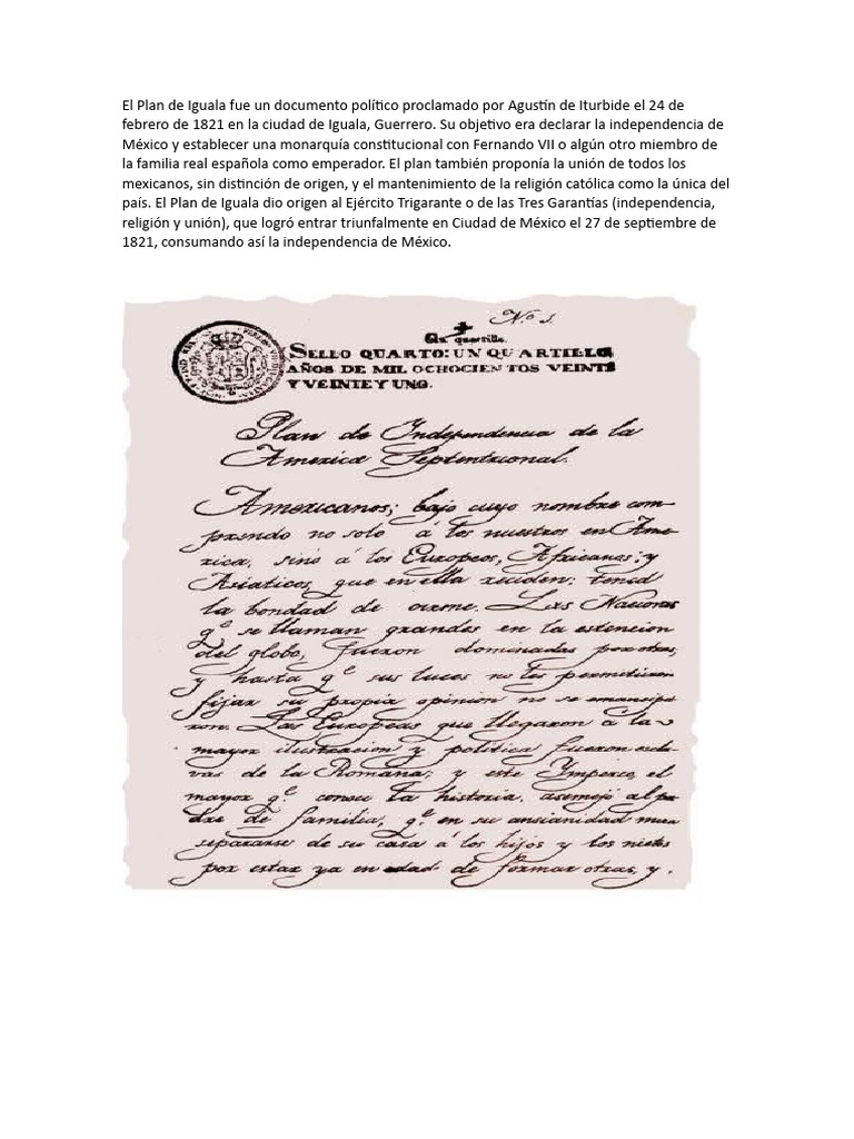 Plan de Iguala | PDF