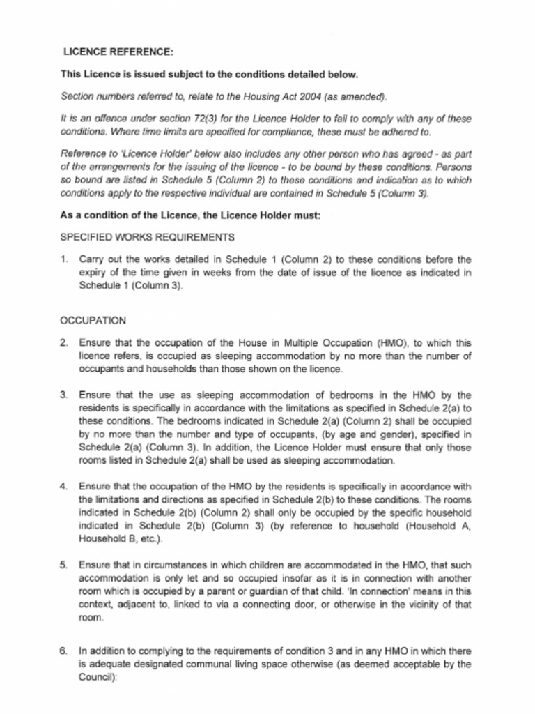 HMO Licence Conditions Update November 2022 | PDF