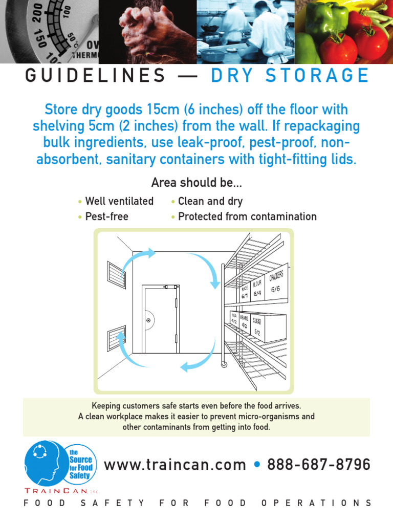 Dry Storage Guidelines for Food Safety | PDF | Home & Garden | Computers