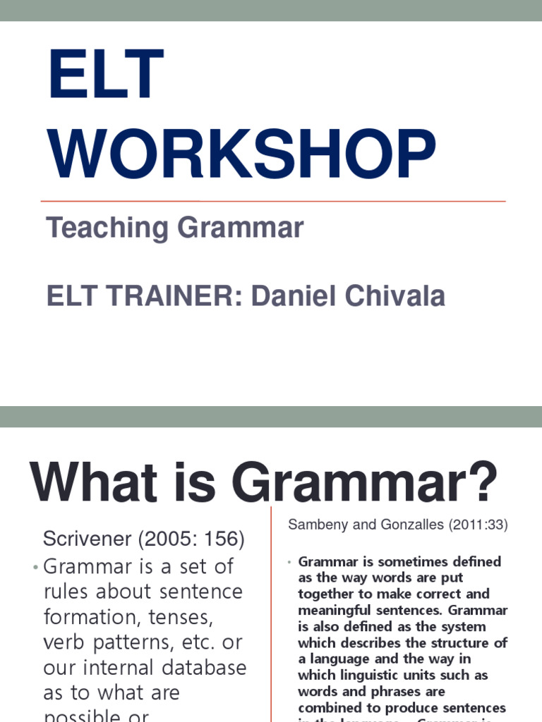 ELT Workshop | PDF | Learning | Second Language