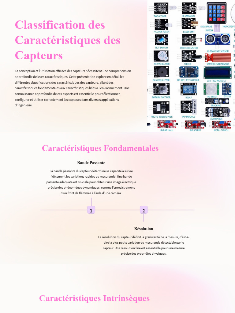 Classification Des Caracteristiques Des Capteurs | PDF | Capteur | Erreur de mesure
