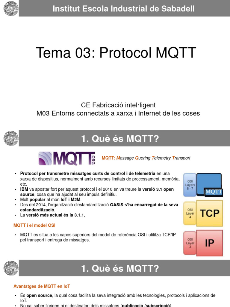 3)AA03 Protocol MQTT | PDF