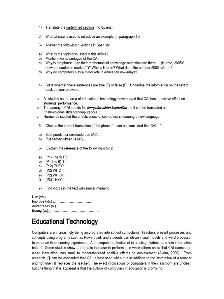 Guia 7 Parte 3 Practica Educational Technology | PDF | Educational ...