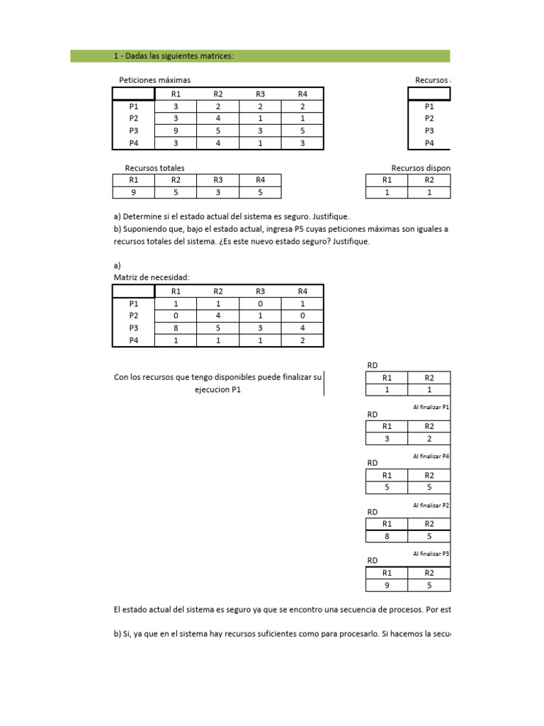 Resolucion TP Deadlock | PDF | Concurrencia (informática) | Informática