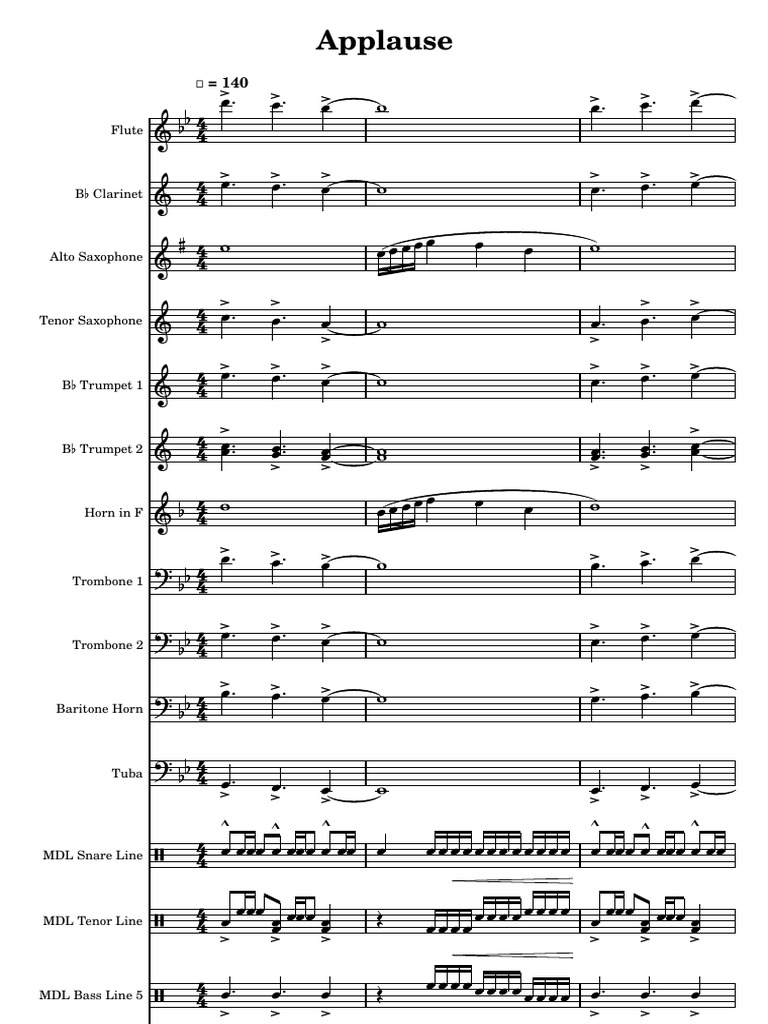 Applause Wip | PDF | Musical Compositions | Woodwind Instruments