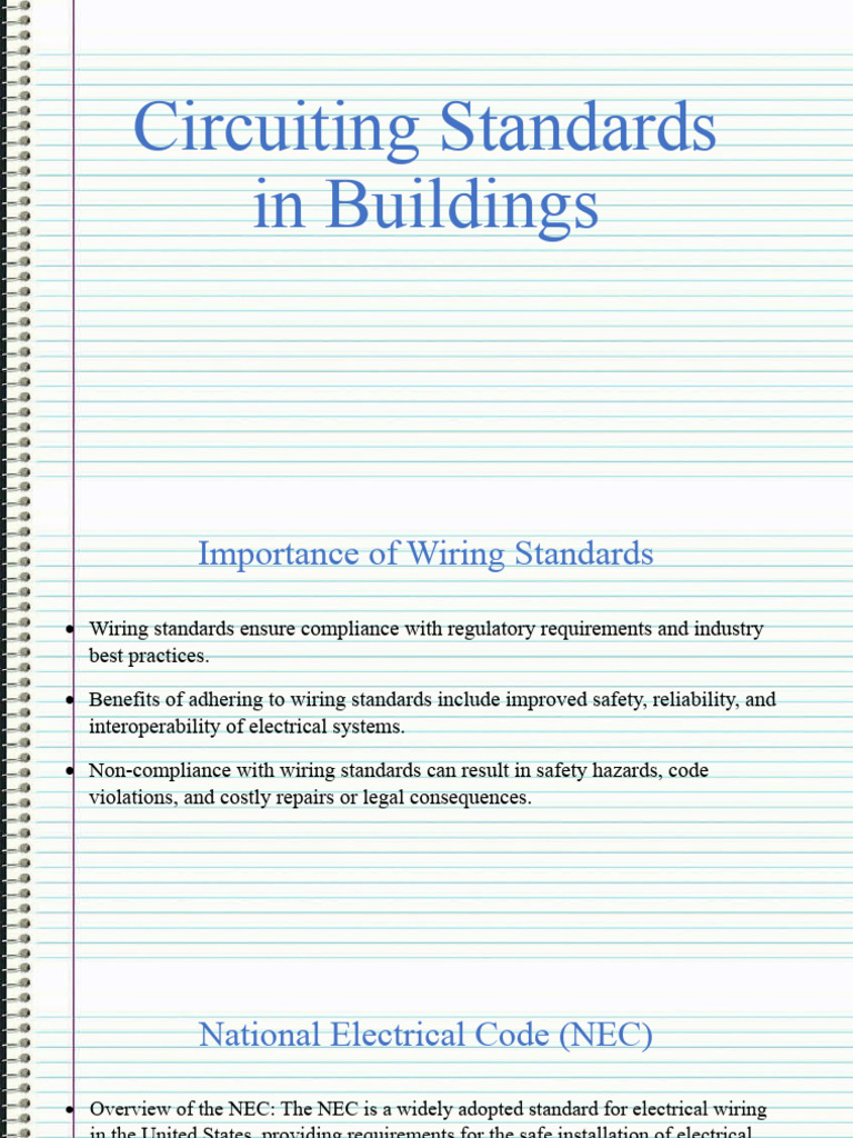 Lecture Circuits in Buildings | PDF | Electrical Wiring | Wire