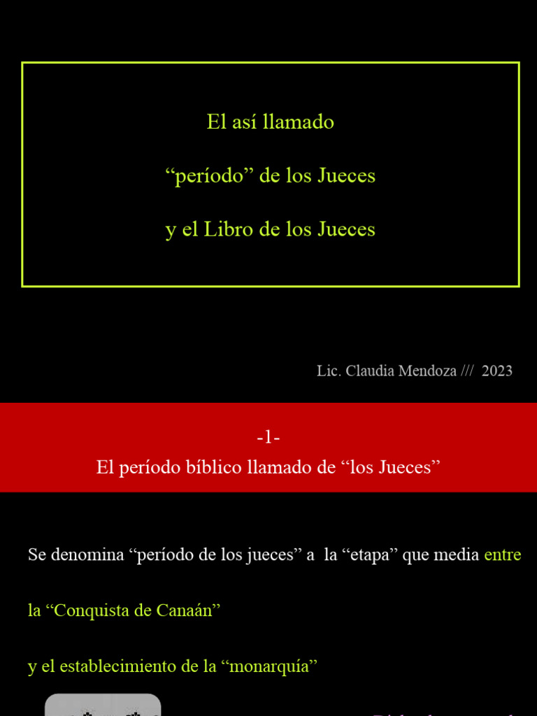 El Periodo de Los Jueces y El Libro de Los Jueces | PDF | Joshua ...