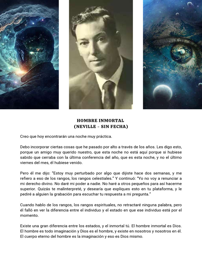 Hombre Inmortal | PDF | Cristo (título) | Dios