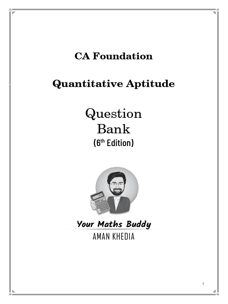 Aman Kedia Question Bank | PDF | Logarithm | Statistics