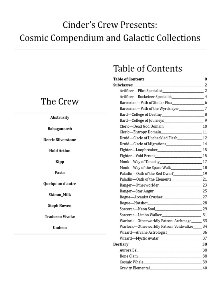 Project Cosmic | PDF | Dungeons & Dragons