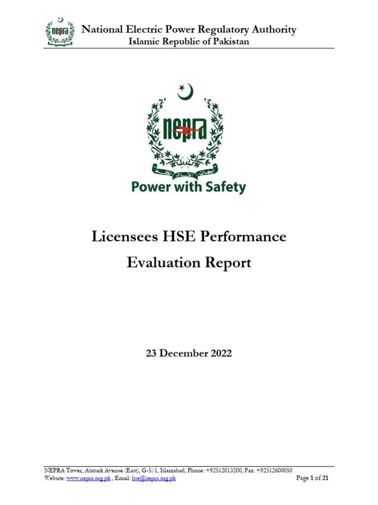 Licensees HSE Performance Evaluation Report 2022 | PDF | Safety ...