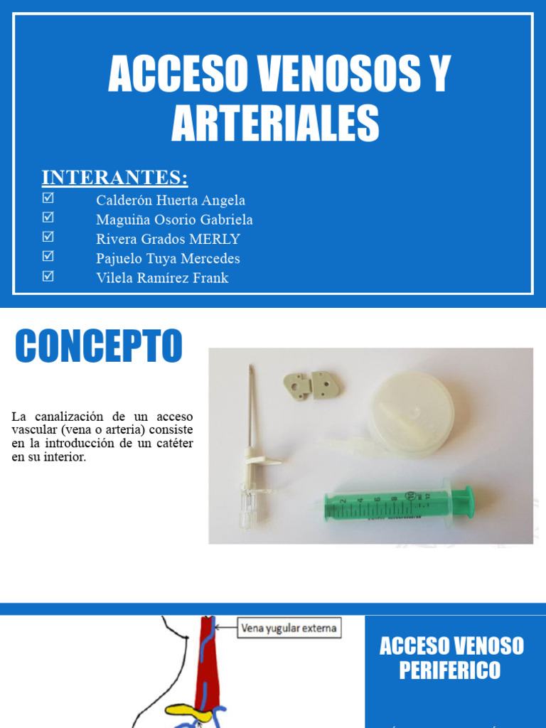 Accesos Venosos y Arteriales - PVC - Filial Haucho | PDF | Terapia intravenosa | Angiología