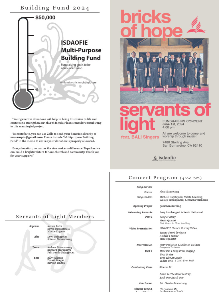 Fundraising Concert Bulletin | PDF