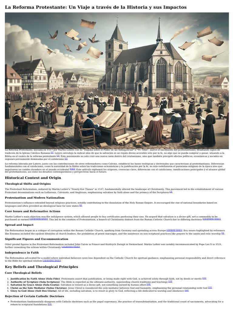 La Reforma Protestante - Un Viaje A Través de La Historia y Sus ...