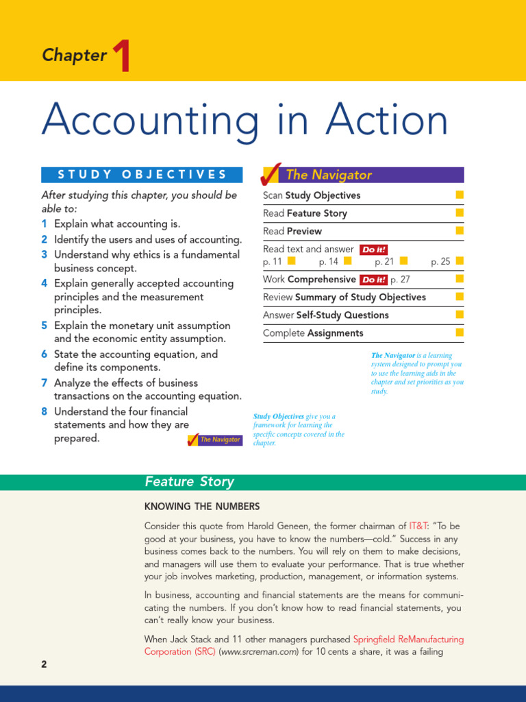 Chapter One Accounting in Action | PDF | International Financial ...
