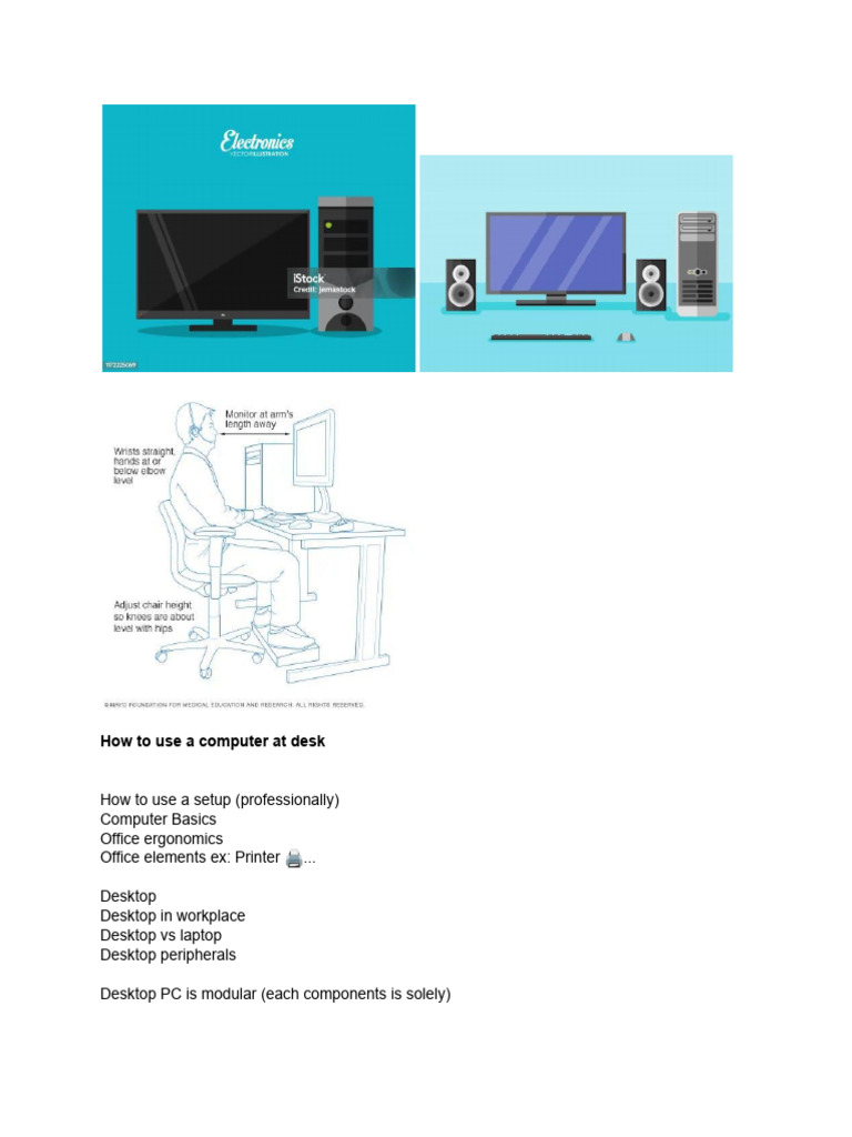 How To Use A Computer at Desk | PDF