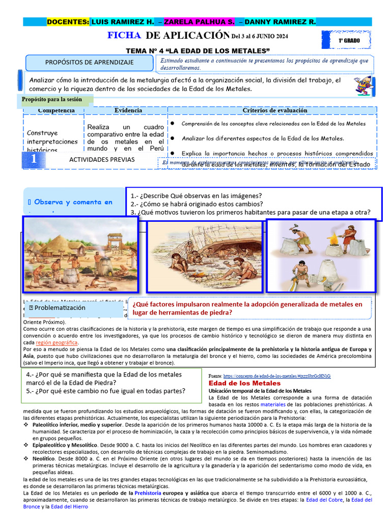 La Edad de los Metales: Cobre, Bronce y Hierro | PDF | Bronce | Cobre