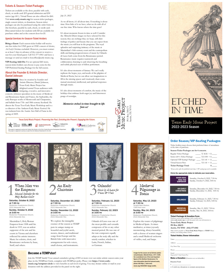 TEMP 23 24 Season Brochure | PDF | Choir