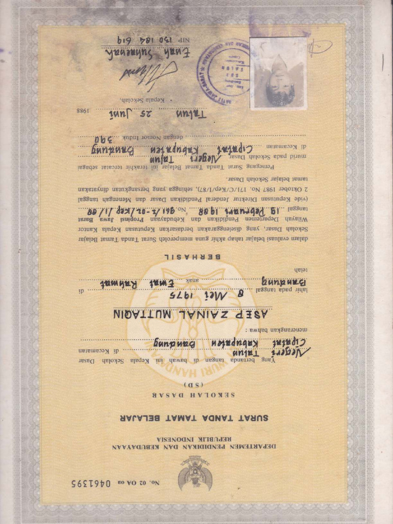 Scan Ijasah SD | PDF