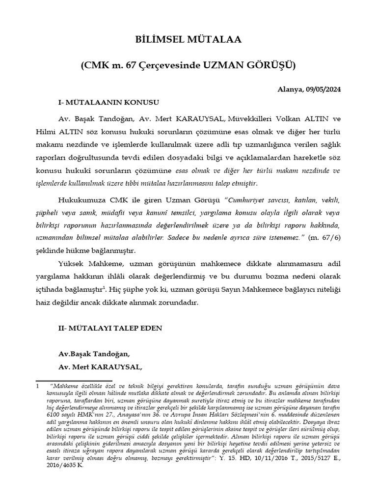 Volkan Altın Ceza Dosyası | PDF