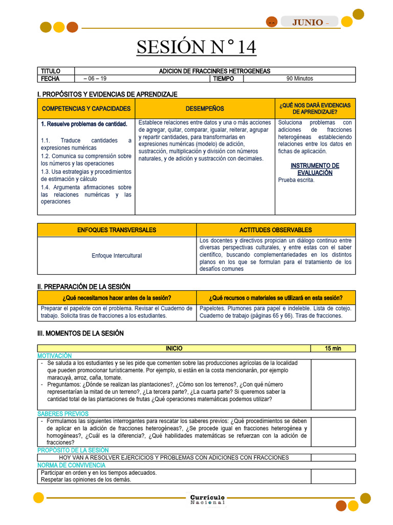 Sesion 14 - Mat - u4 | PDF | Aprendizaje