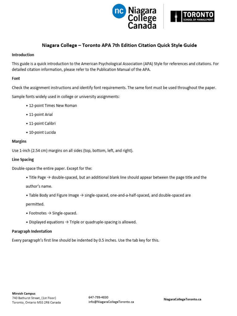 APA 7th Citation Guide for Students | PDF | Citation | Apa Style