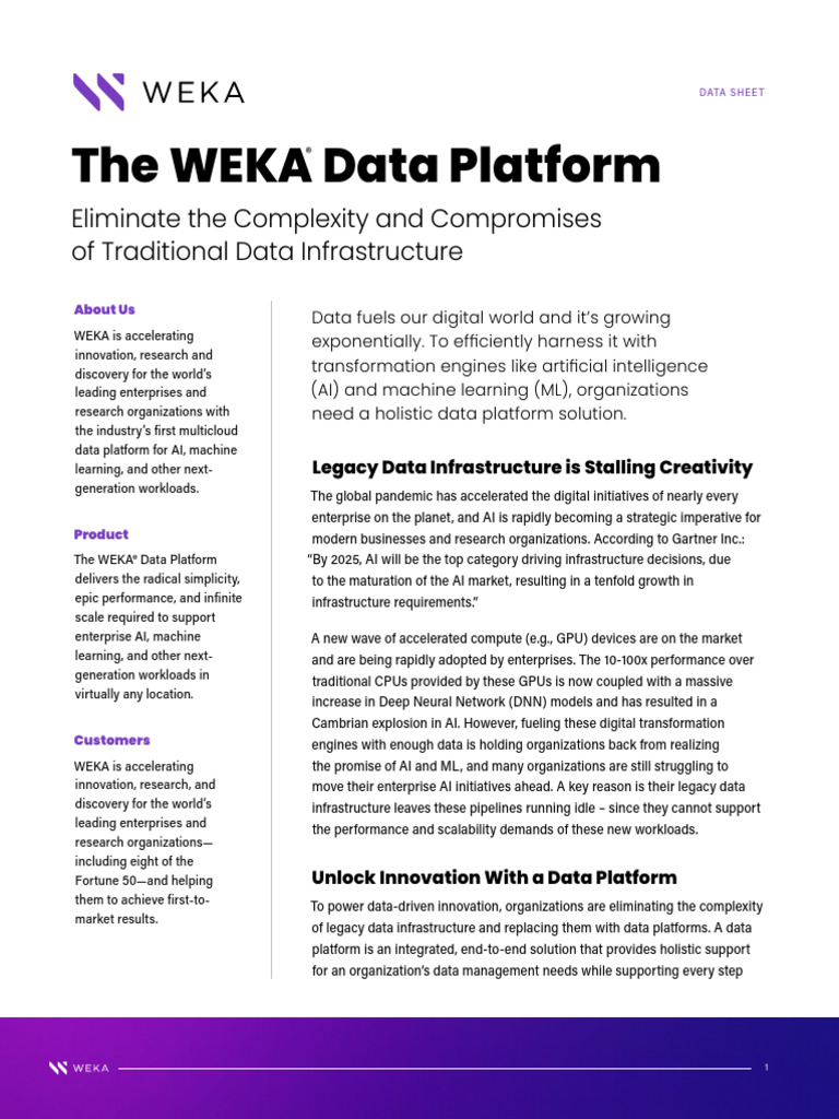 Weka-Data-Platform - Manual de Usuario | PDF | Cloud Computing ...