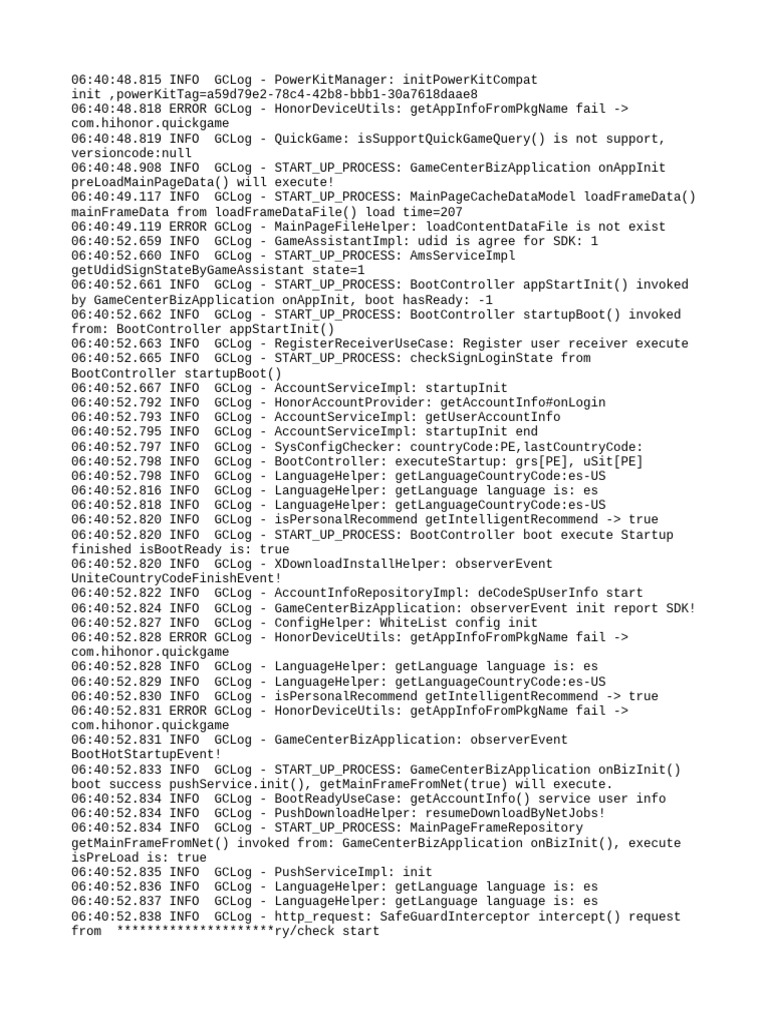 GameCenter Initialization Log Analysis | PDF | Computing | Software