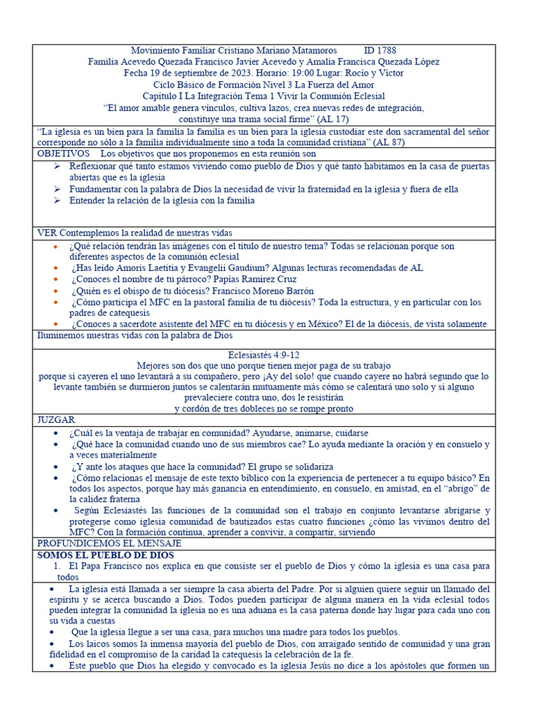 MFC 3er NIVEL ID-1788 1 | PDF | Amor | Iglesia Católica