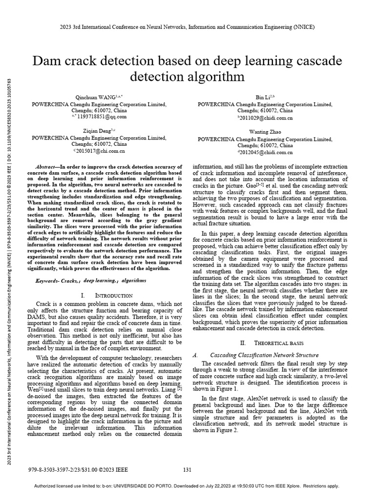 Dam Crack Detection Based On Deep Learning Cascade Detection Algorithm | PDF | Sensitivity And ...
