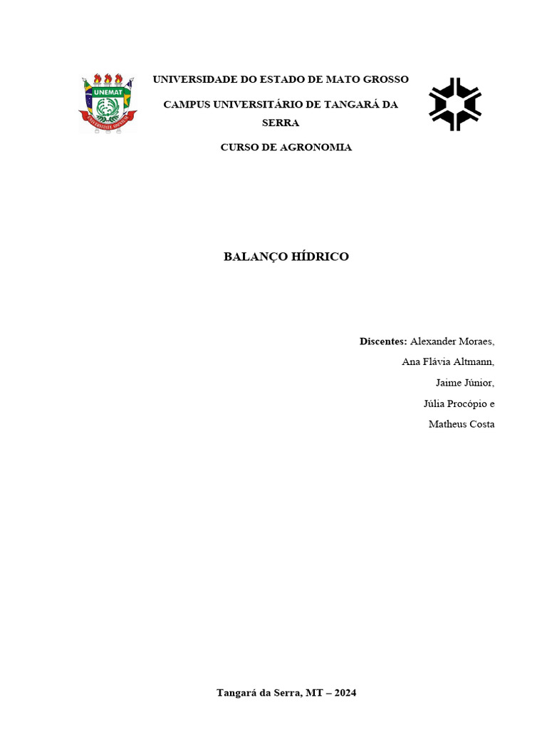 Balanço Hídrico | PDF | Evapotranspiração | Água