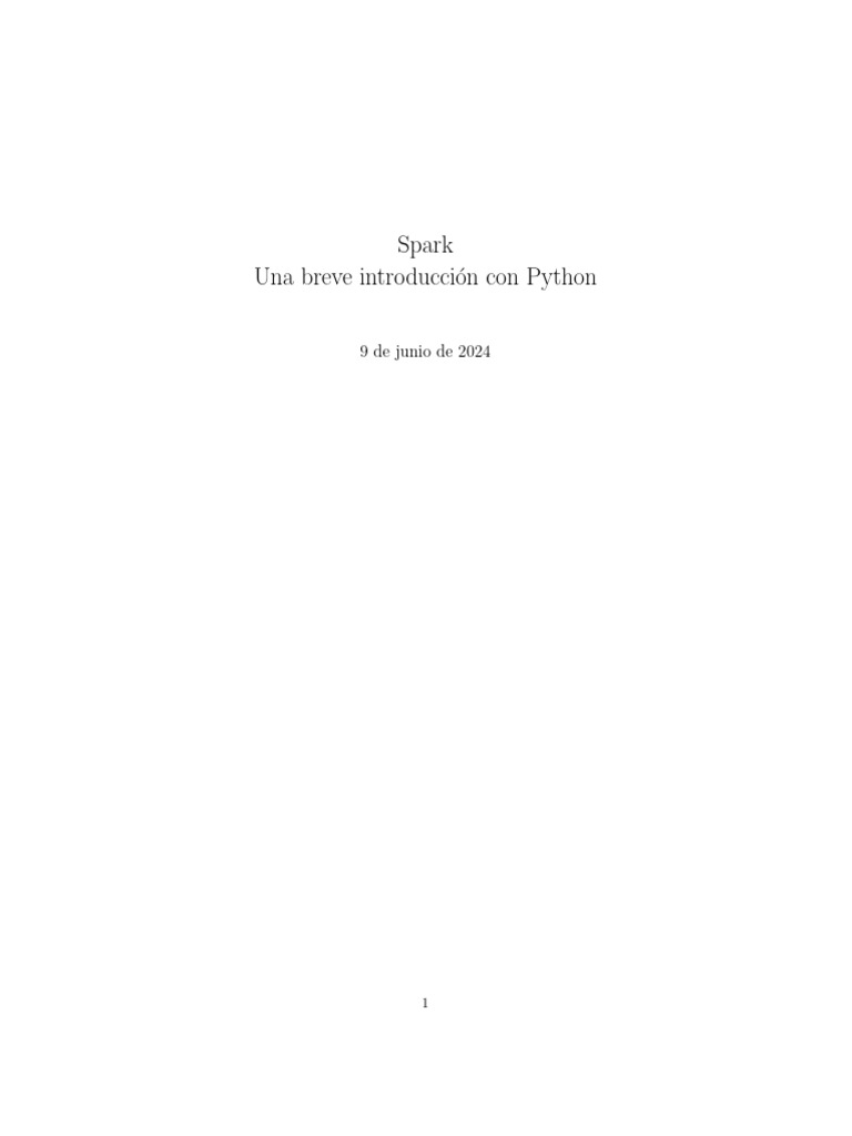 Introducción a Spark y PySpark en Python | PDF | Archivo de computadora | Python (lenguaje de ...