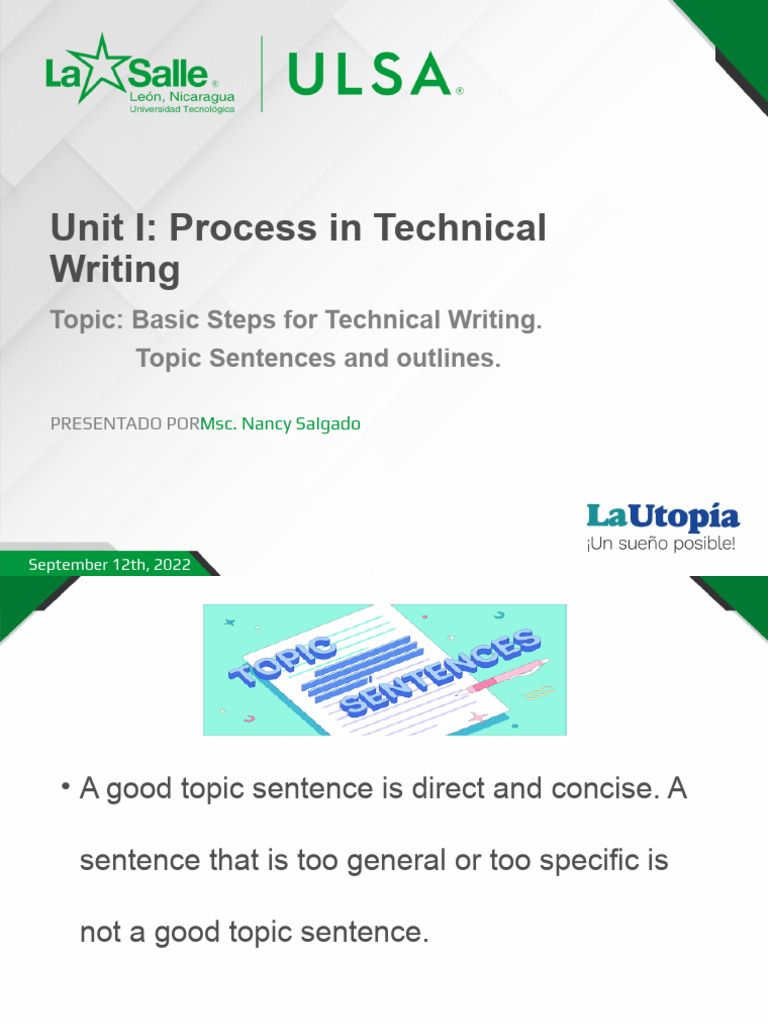 Topic sentence and outline | Download Free PDF | University | Human ...