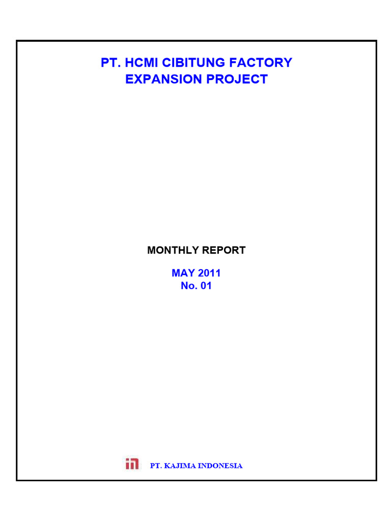 Monthly HCMI May 2011 (Final) | PDF | Pipe (Fluid Conveyance) | Wall