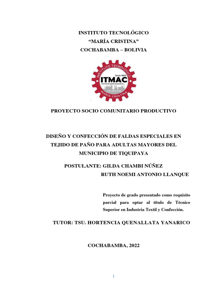 Ruth y Gilda Proyecto en Limpio | PDF | Business | Textiles