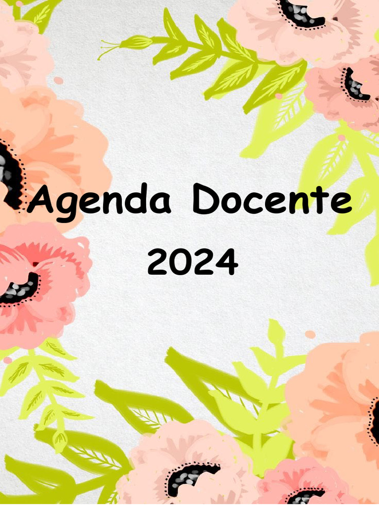 Agenda Docente 2024: Planificación Anual | PDF