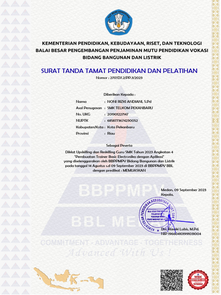 Sertifikat - Verifikasi | PDF