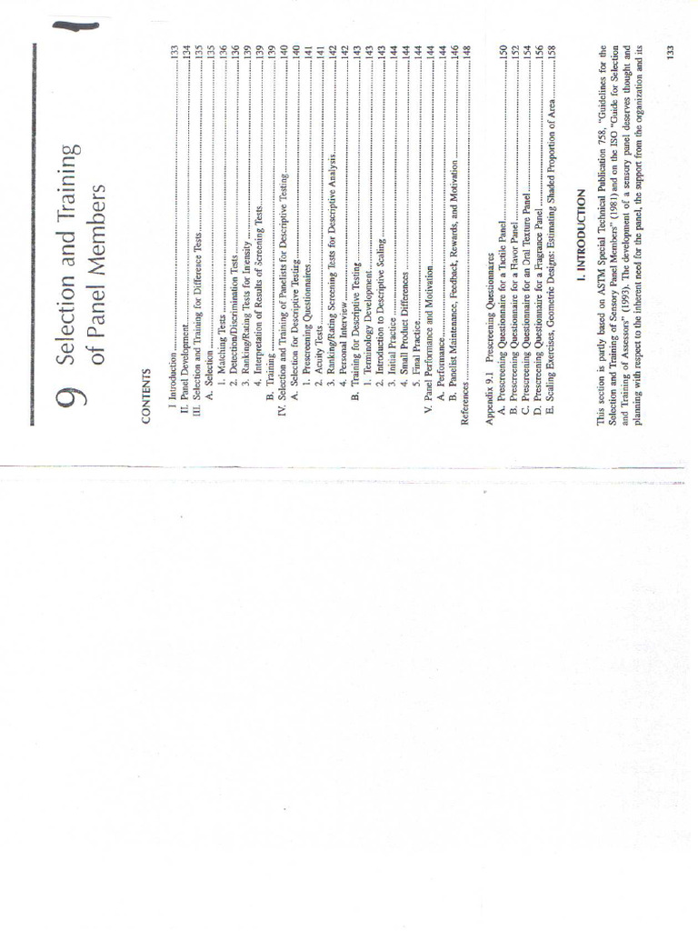 1-c Meilgaard Civille Carr CHPT 9 Selection Training | PDF