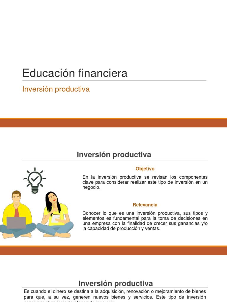 Guía Completa de Inversión Productiva | PDF | Depreciación | Inversiones
