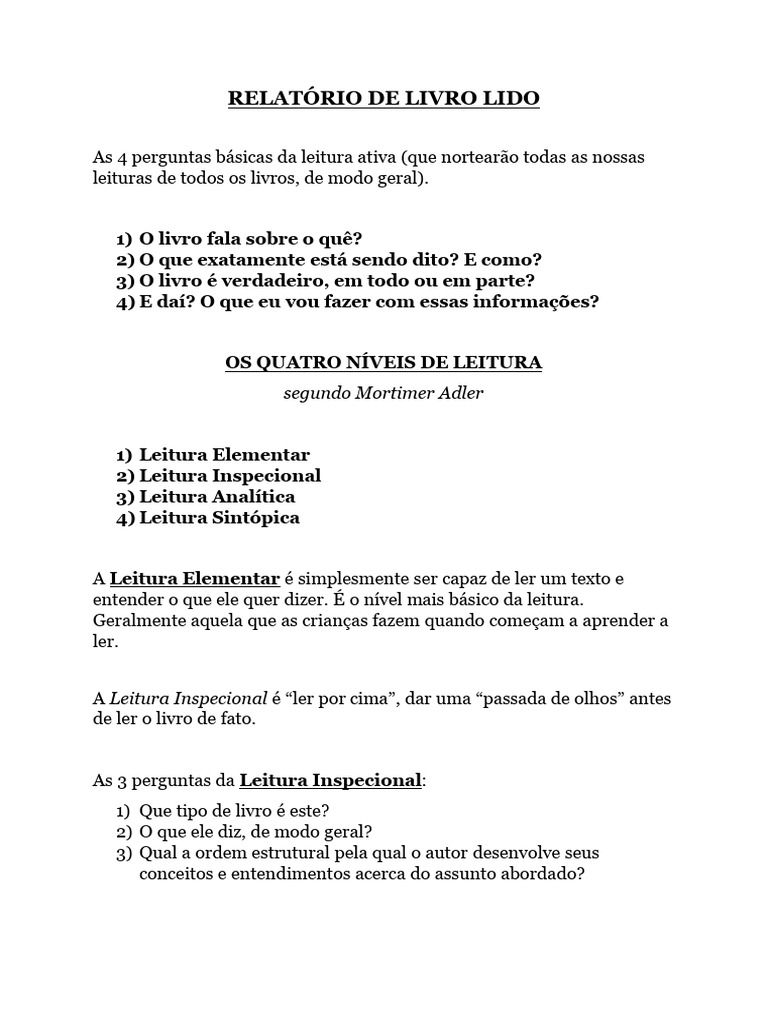 Guia de Leitura Ativa e Níveis de Compreensão | PDF | Verdade | Argumento