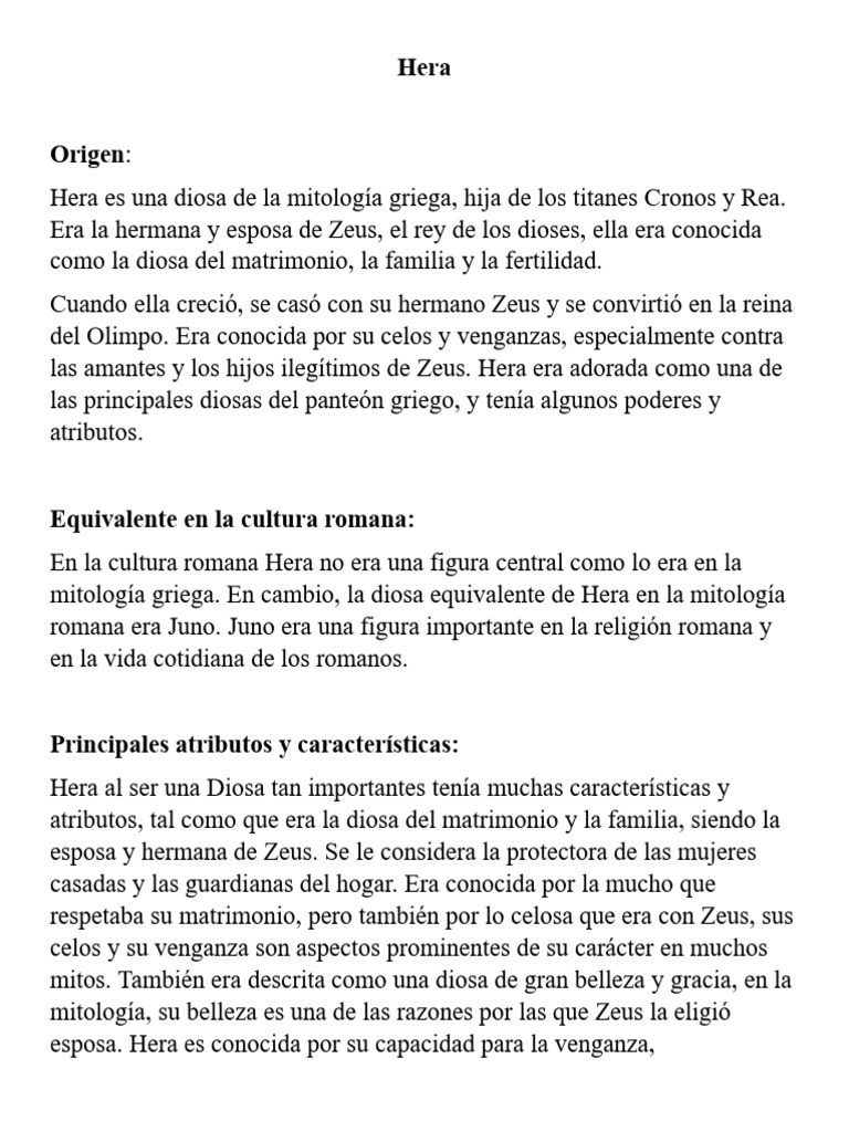Hera | PDF | Hera | Zeus