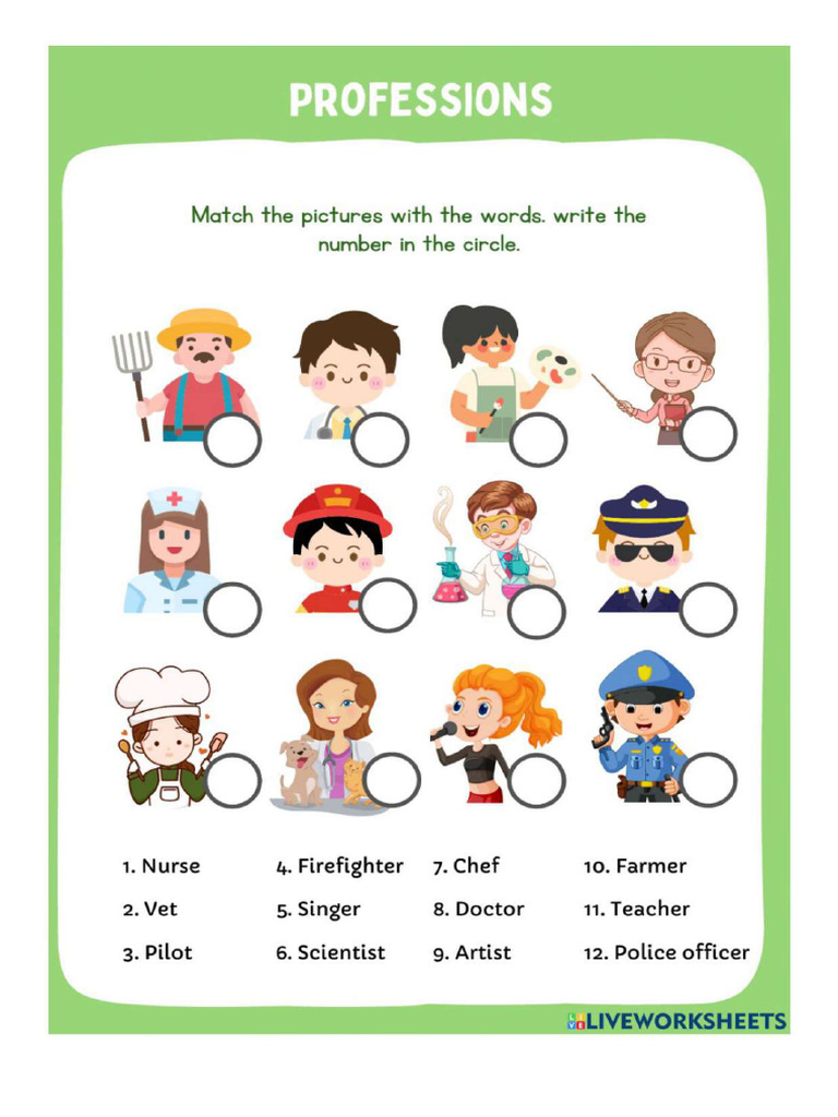 MATCHING ACTIVITY - PROFESSIONS | PDF